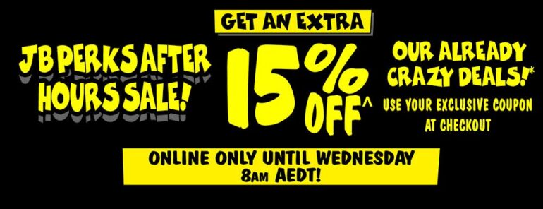 JB Hi-Fi Has 15% Off Everything Tonight Only For Perks Members